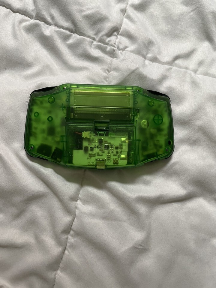 Clear Green Game Boy Advance Console with iPS V5 Backlight Backlit LCD ...
