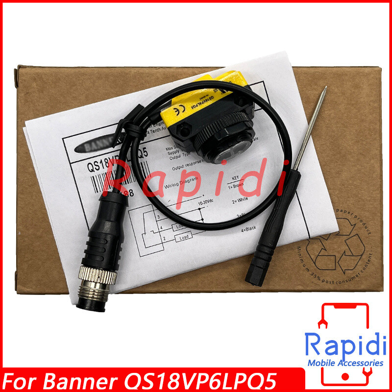 For Banner Engineering QS18VP6LPQ5 10-30VDC 3.5M Range Photoelectric ...