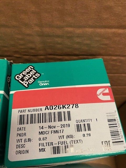 ONAN A026K278 - Fuel filter cross reference