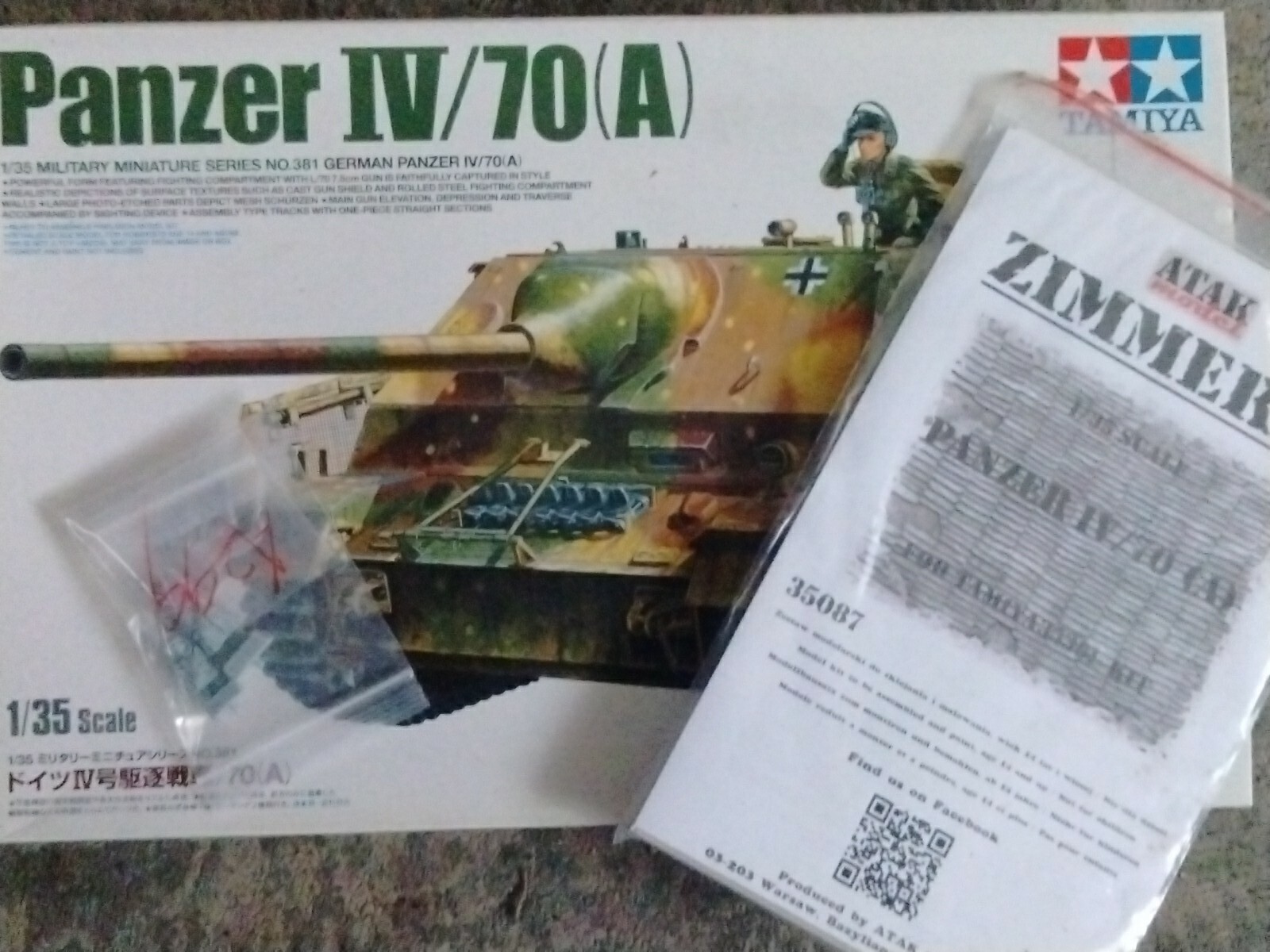 Tamiya 35381 1/35 German Panzer IV/70(A) - Plus Atak Zimmerit+ 2 Resin ...