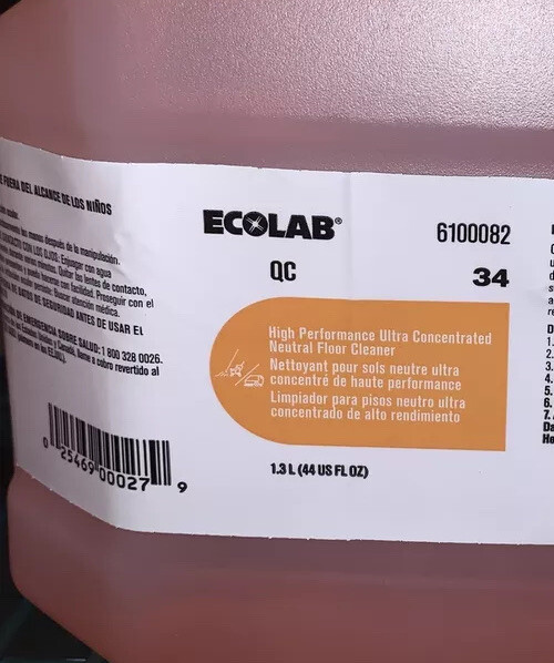 Case of 2 Ecolab 6100082 Ultra Concentrated Neutral Floor Cleaner 3l ...