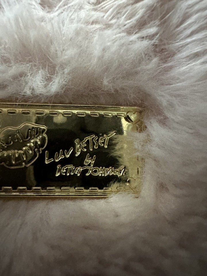 Luv Betsey by Betsey Johnson Tote Bag, Large Cat Face Fluffy Faux Fur ...