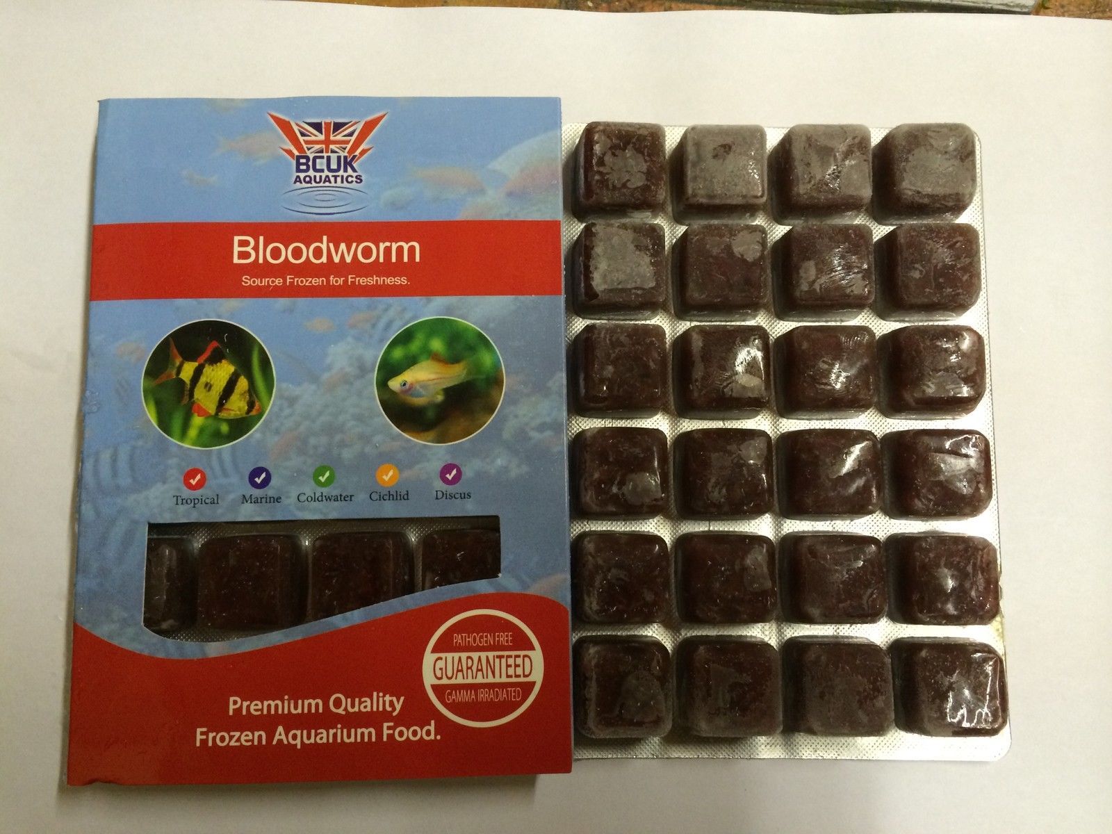 2 PACKS BCUK FROZEN FISH FOOD 2x100GM PREMIUM QUALITY AQUARIUM ...