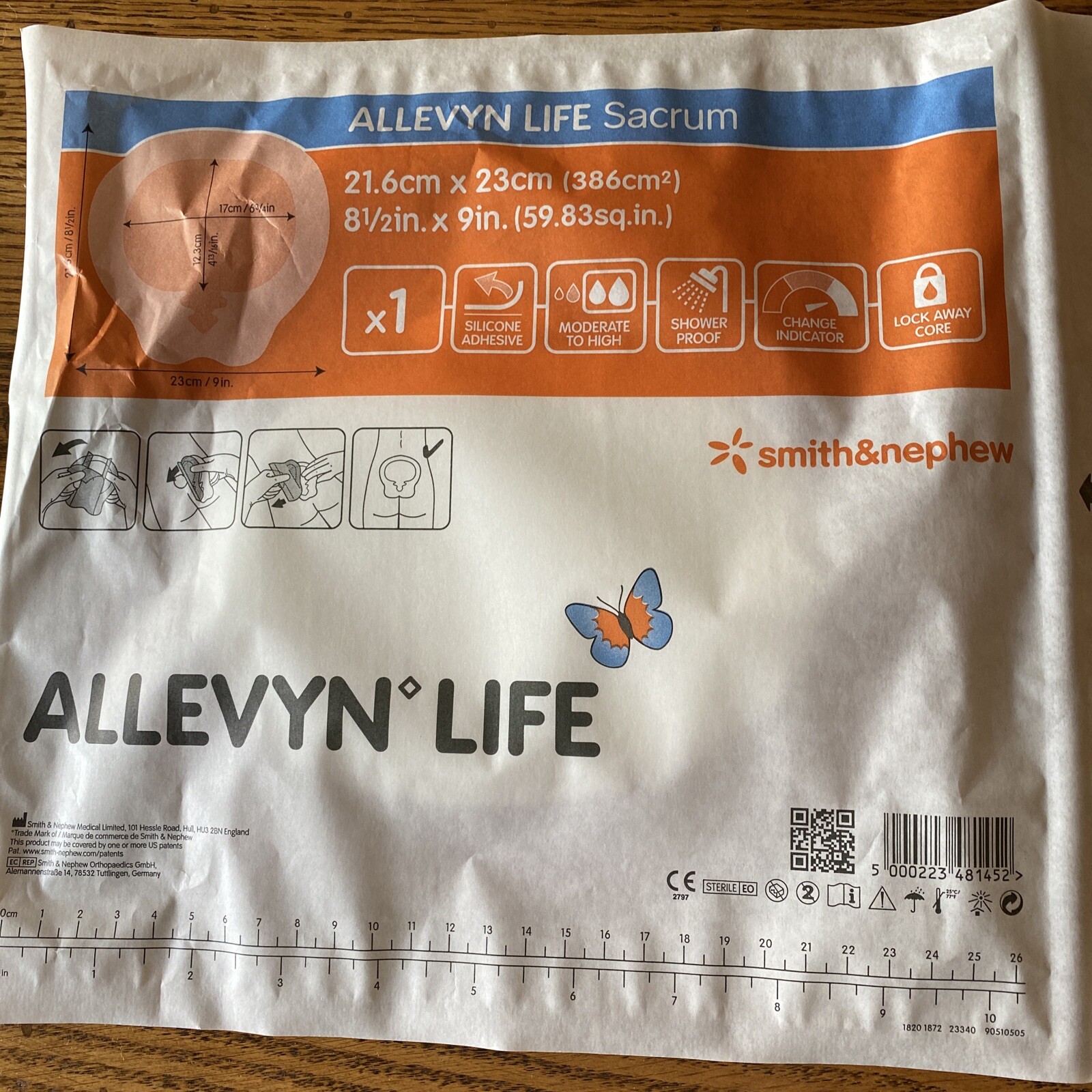 Smith & Nephew ALLEVYN Life Sacrum Dressing - 21.6cm x 23cm for sale ...