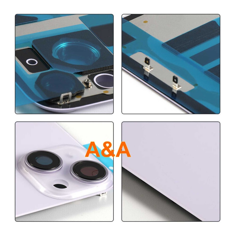 Back Glass replacement with Plate, Magnet, Camera len for Iphone 14 14 ...