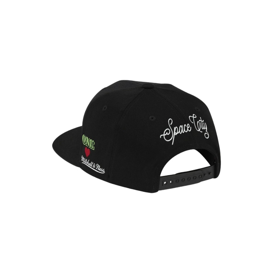 Houston Rockets NBA Mitchell & Ness Hyperlocal HWC Snapback Hat Black ...