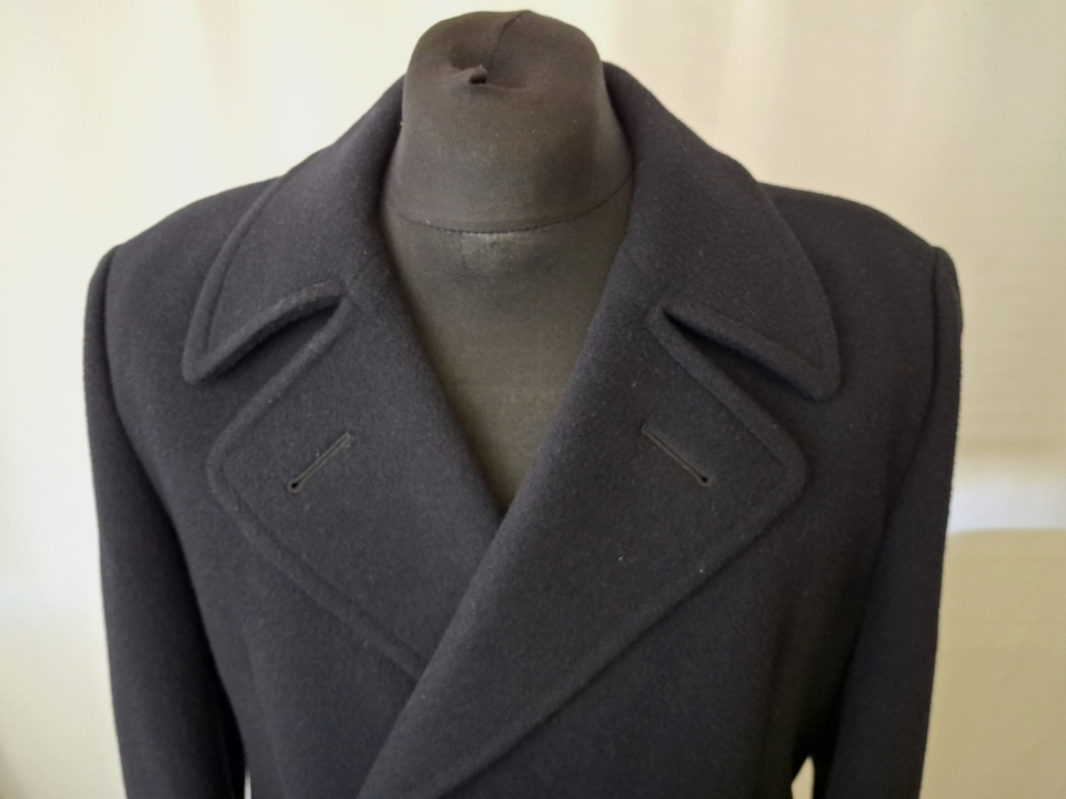 Hammersley Cashmere Blend Peacoat Overcoat Coat Smart Casual Blue 42R ...
