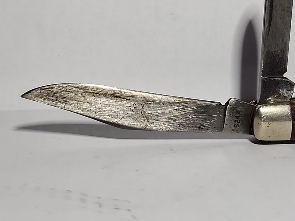 CASE XX USA 6244 2 BLADE KNIFE Brown JIG BONE HANDLES 1977 3 Dot KNIFE ...