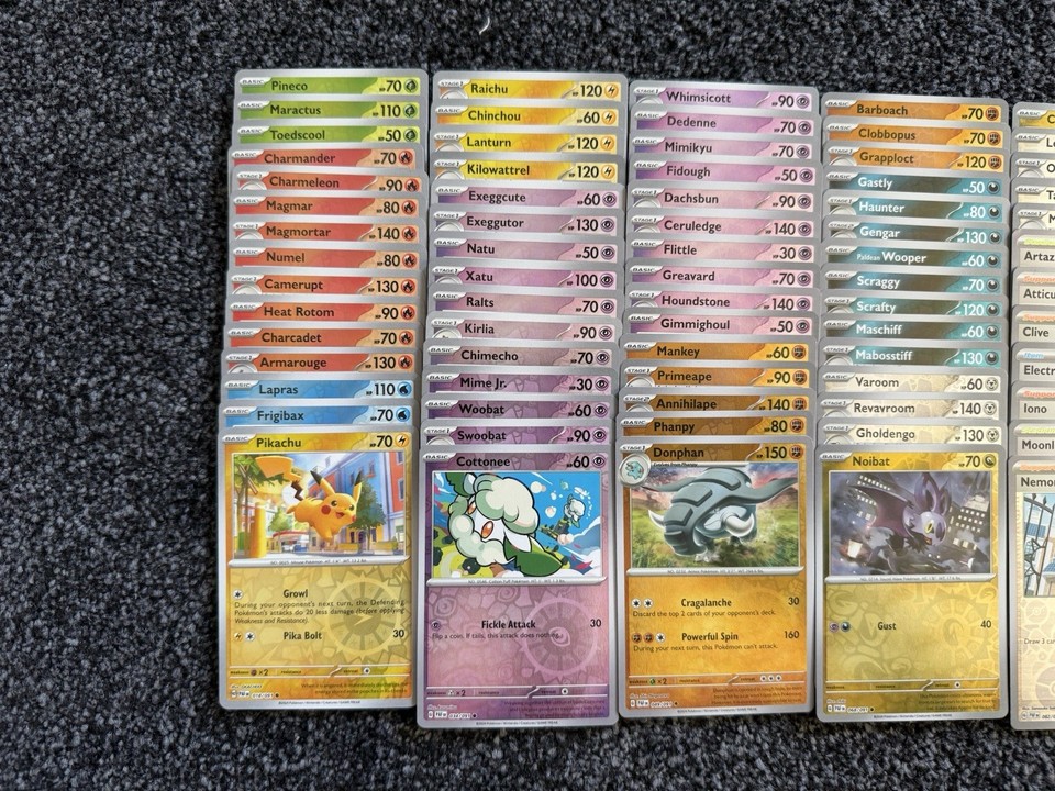 Paldean Fates Complete Reverse Holo Set – All 81 Cards - Pokemon Bulk ...