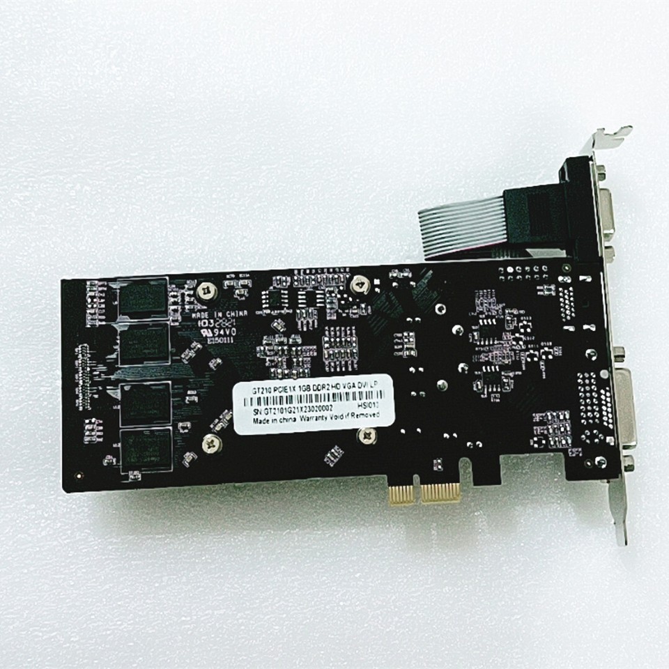 New GT210 PCIE X1 1GB Support PCIE X4 / X8 / X16 Graphics Slot Video ...