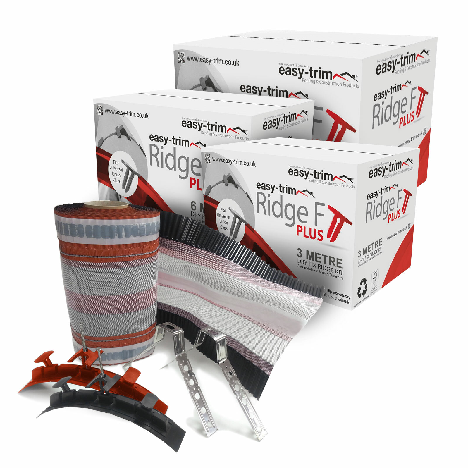 Dry Ridge Kit Easy Trim F Plus Mortar Free Roll 3m 6m 10m Easyridge | eBay