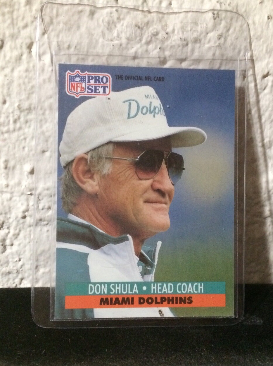 -MINT-1991 NFL Pro set # 216 Don Shula DOLPHINS COACH RIP HOF Card | eBay