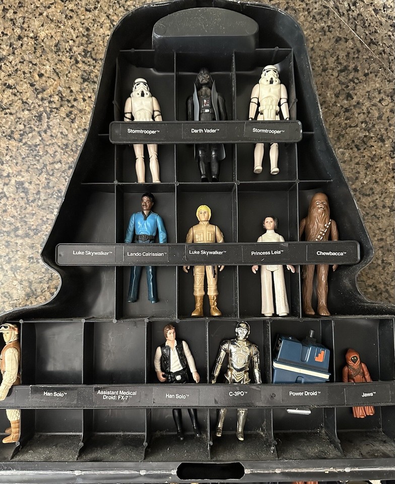 Vintage Kenner STAR WARS Darth Vader Action Figure CARRY CASE with 21 ...