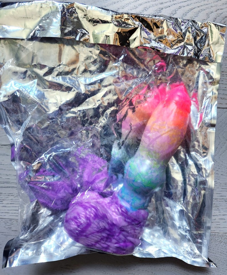 NEW Bad Dragon DIEGO Fantasy MEDIUM Silicone Dildo PINK AURORA UV GLOW Toy RARE | eBay