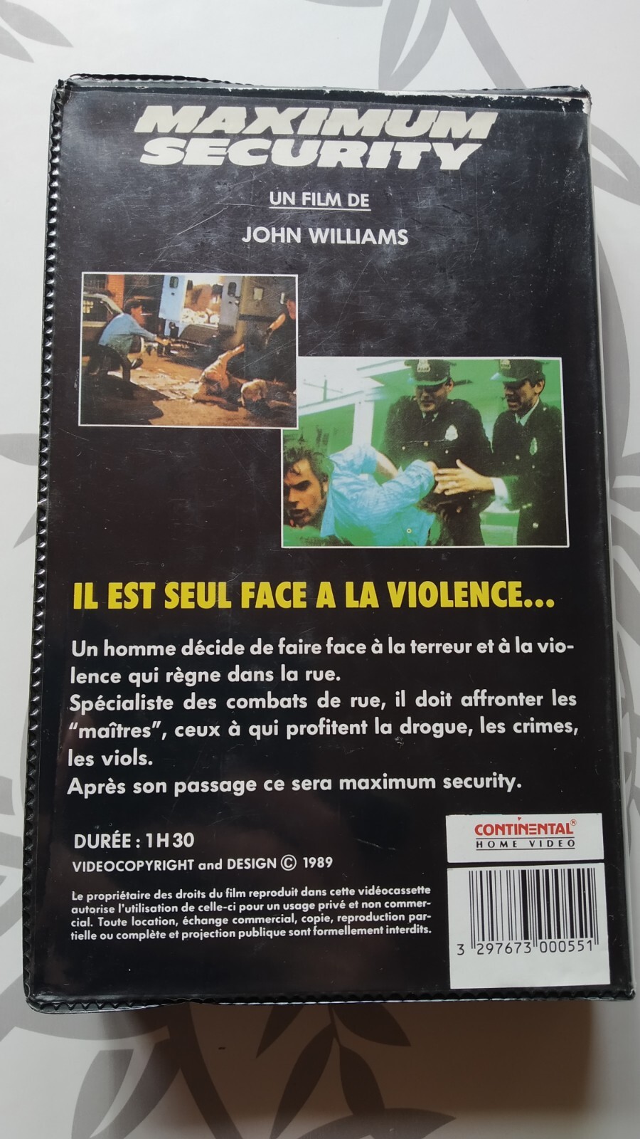 Maximum security VHS John Williams Continental Home Video 1989 | eBay