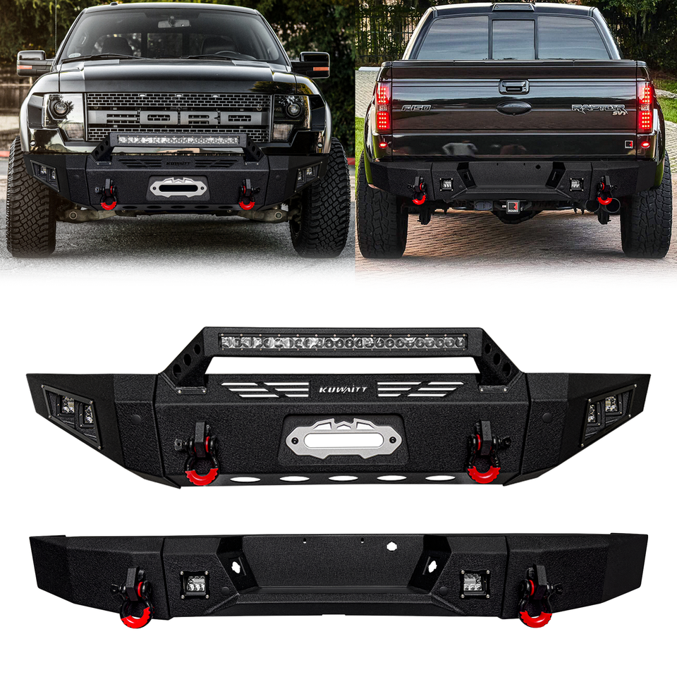 Vijay For 2010-2014 Ford F150 SVT Raptor Front/Rear Bumper W/Winch ...