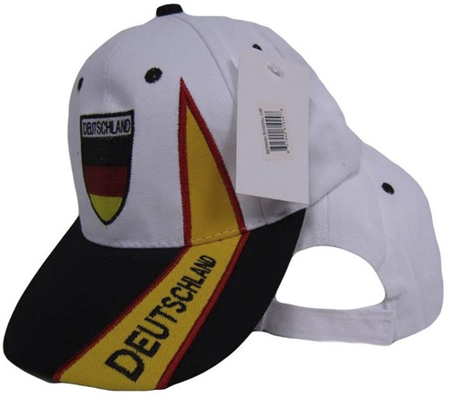 Deutschland German Germany White and Black Baseball Hat Cap 3D ...