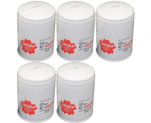 5 x C-66071 Sakura Oil Filter Fits Ford,MF, Terex Tractors Xref: Z38 ...