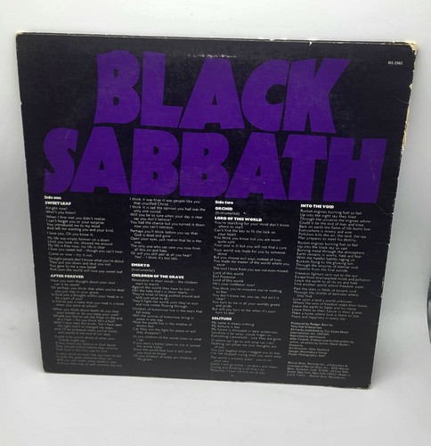 Black Sabbath Master Of Reality Vinyl BS 2562 LP 1971 White Label | eBay