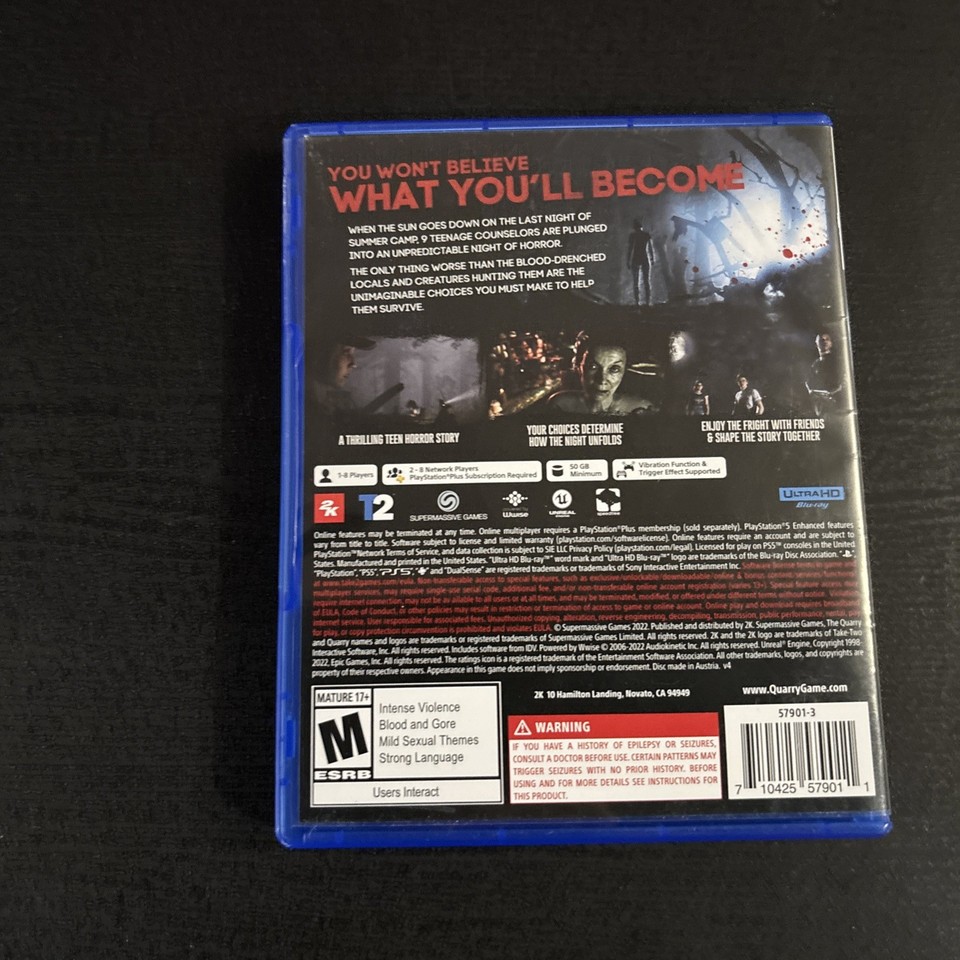 The Quarry Video Game for PS5 Game and Case Only. No Manual | eBay