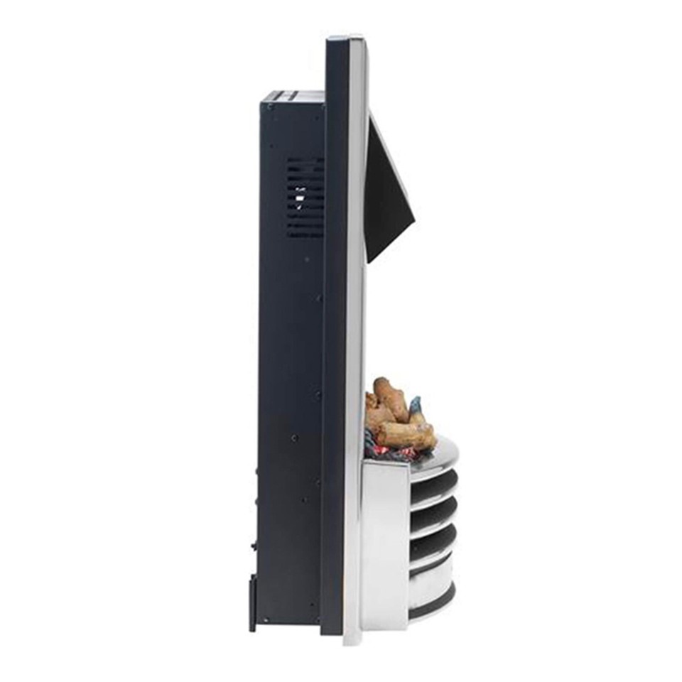 Dimplex Lerwick Chrome Inset Electric Fire Unique Optiflame 3D Effect ...