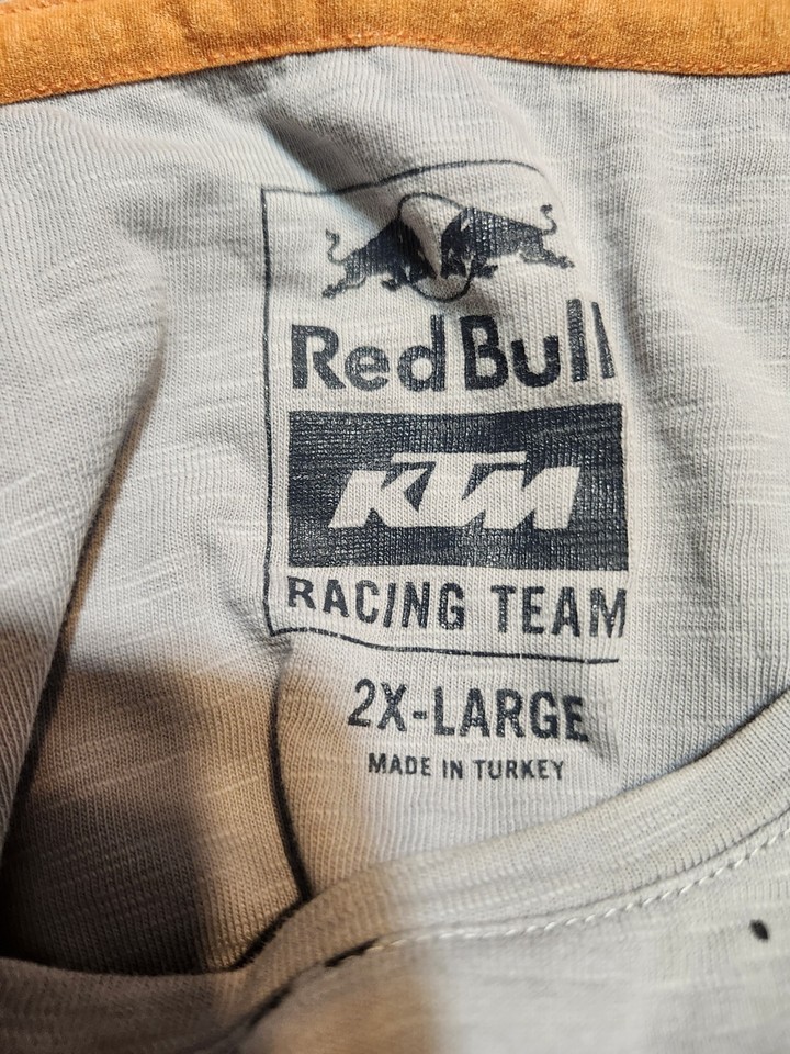 Red Bull KTM Racing Team Logo. Mens T Shirt In Gray. Size 2XL | eBay UK