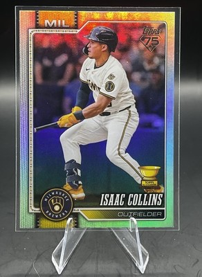 Isaac Collins 2026 Topps Series 1 Rainbow Foil Rookie Cup #202 ...