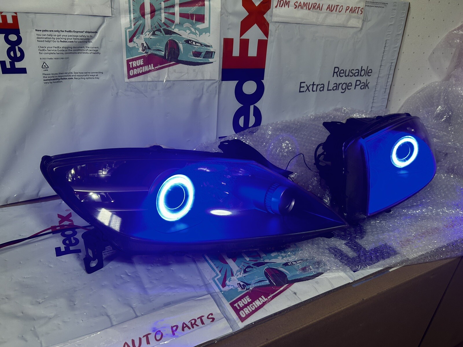Mazda RX8 RX-8 SE3P Blue LED RING HID Headlights Lamps Lights Head ...