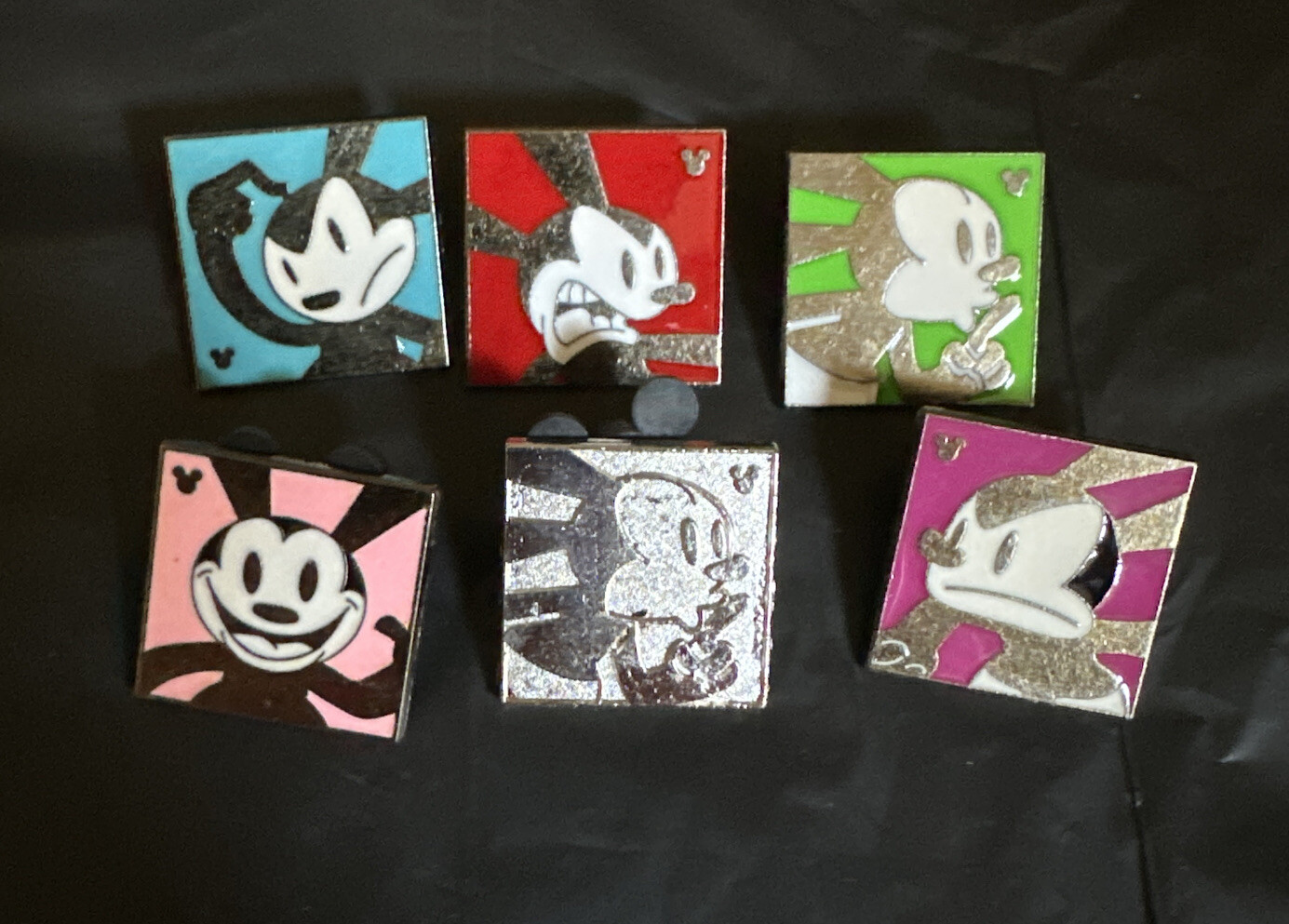 Disney Oswald the Lucky Rabbit Hidden Mickey Pin Set Of 6 Expressions 2014 | eBay