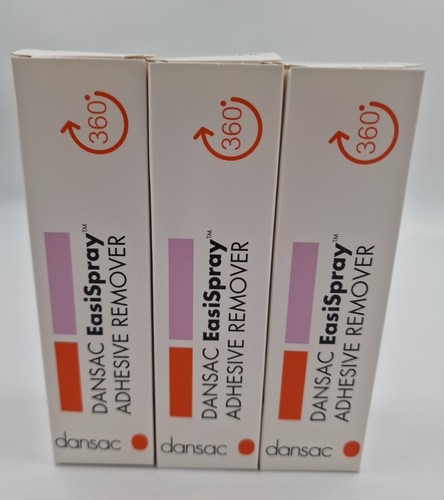 3 x DANSAC MEDICAL ADHESIVE REMOVER NON STING EASISPRAY 50ML stoma ...
