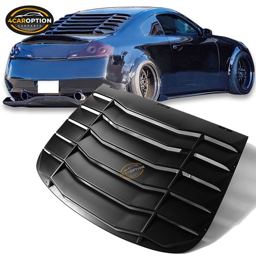 Fits 03-07 Infiniti G35 2DR Rear Window Louver Sun Shade Cover Matte ...