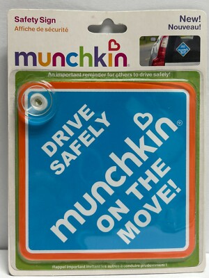 Munchkin Drive Safely Auto Safety Sign - Blue/Orange | eBay