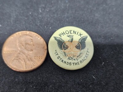 Antique 1890's Phoenix / Bicycle Advertising Lapel Stud Pin Token ...