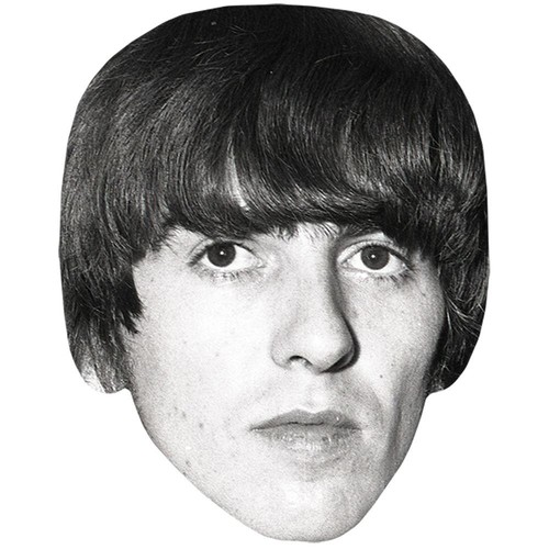 George Harrison (BW) Celebrity Mask, Flat Card Face | eBay