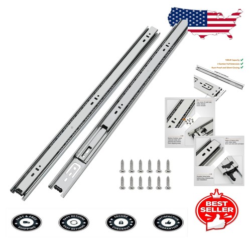 Heavy-Duty 22 Inch Ball Bearing Drawer Slides – Corrosion-Resistant ...