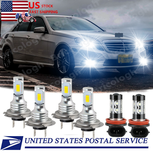 For Mercedes-Benz E350 B200 2008 2009 2010 2011 LED Headlight Bulbs Fog ...