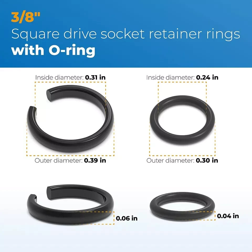 3/8" Impact Retaining Ring Fits Milwaukee 3/8 Impact Friction Ring Clip ...