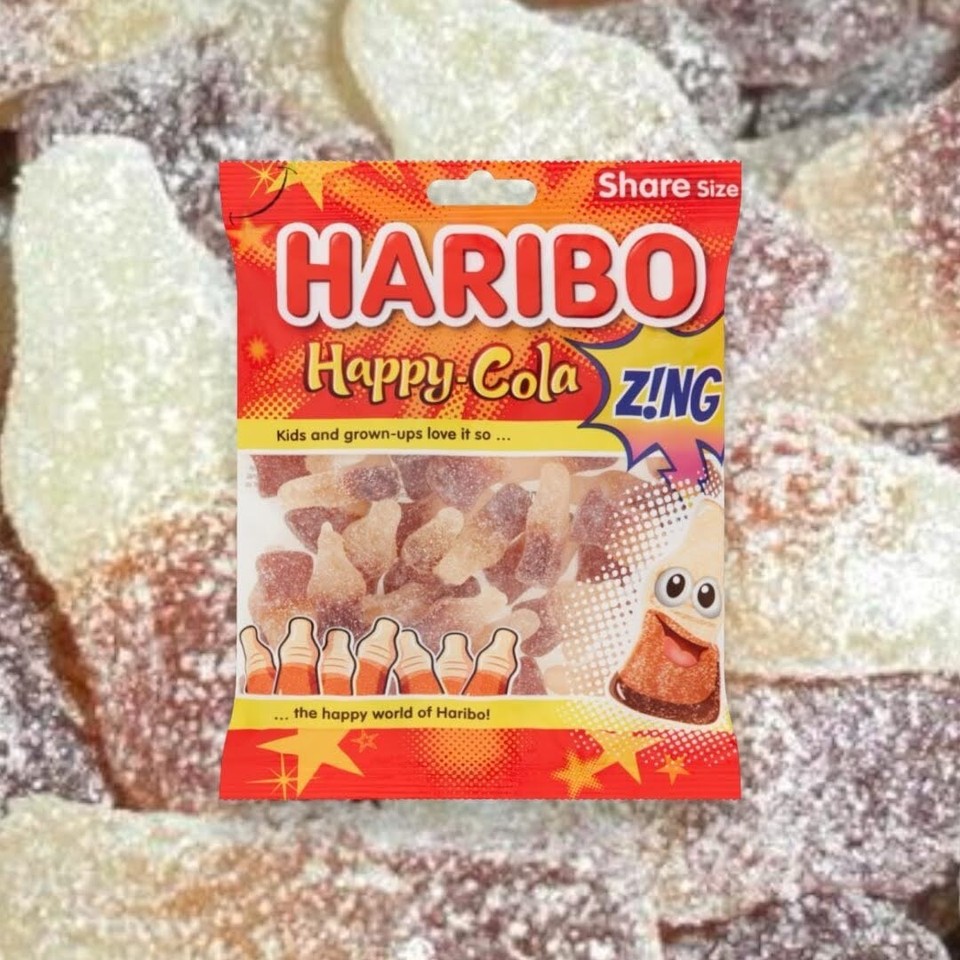 Haribo Share Bags - Fruity Zing Fizzy Gummy Jelly Candy Sweets Assorted ...