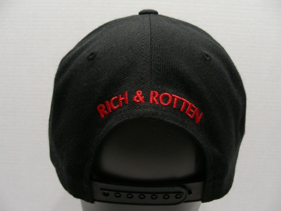 RICH & ROTTEN - Black - One Size Adjustable SNAPBACK Baseball Cap Hat ...