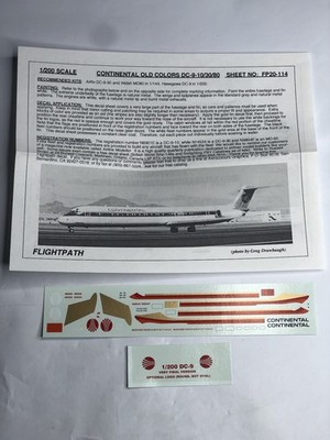 FlightPath No. FP20-114| 1:200 Continental Old Colors DC-9/10/30/80 ...