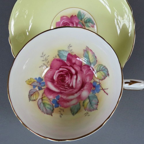 Vintage PARAGON English Bone China Cup + Saucer PINK ROSE * Double ...