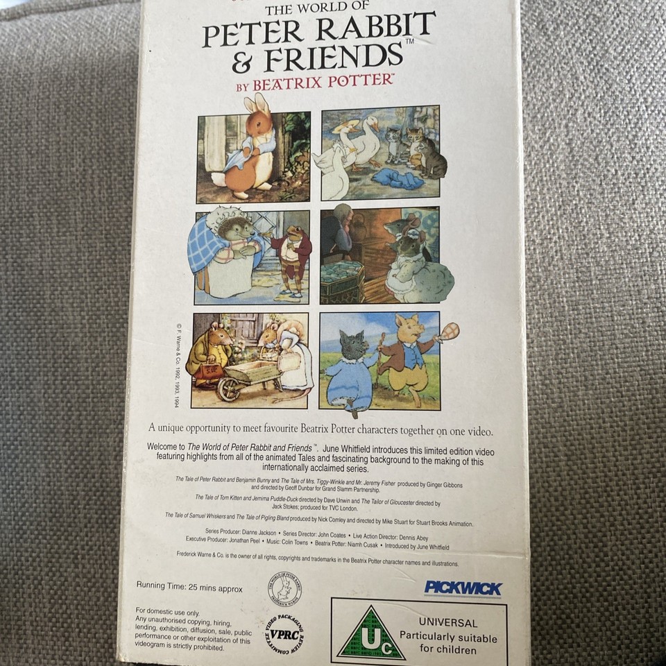 Beatrix Potter VHS World of Peter Rabbit friends Flopsy bunnies Mrs ...