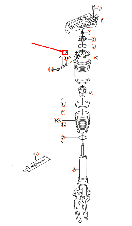 Genuine Audi Q7 VW Touareg Front Air Spring Suspension Pressure Valve ...