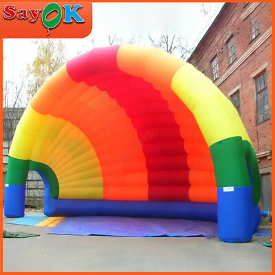 Inflatable Shell Tent, Portable Inflatable Stage Tent, Rainbow Color ...