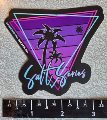 Spyderco Salt Series Palm Trees 80s Vinyl Sticker Decal SHOT Show OEM ...