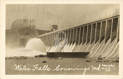 Water falls, Conowingo, MD Maryland 1929 RPPC Photo Postcard Copy | eBay