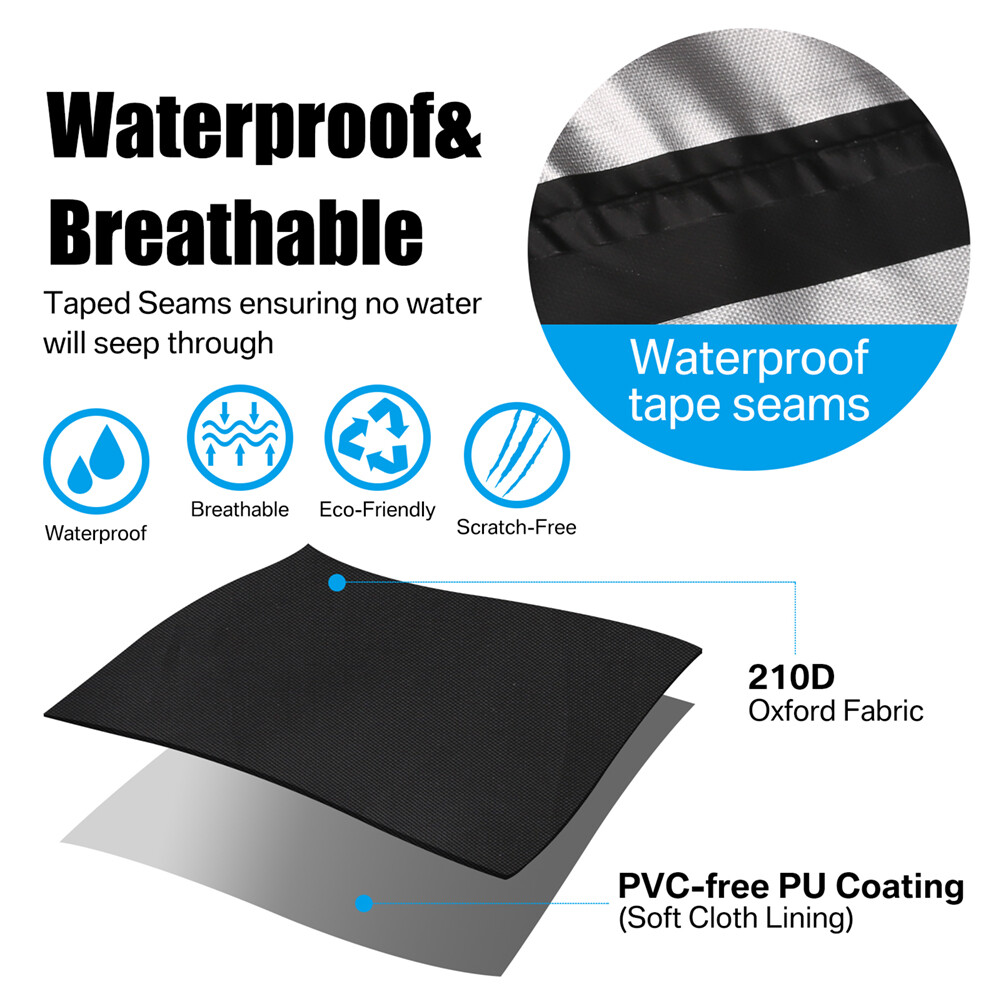 2x Outdoor Patio Sun Lounger Cover Waterproof Garden Sunbed Cover ...