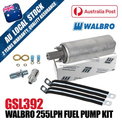 Genuine Walbro 255LPH Inline External High Pressure Fuel Pump Kit ...