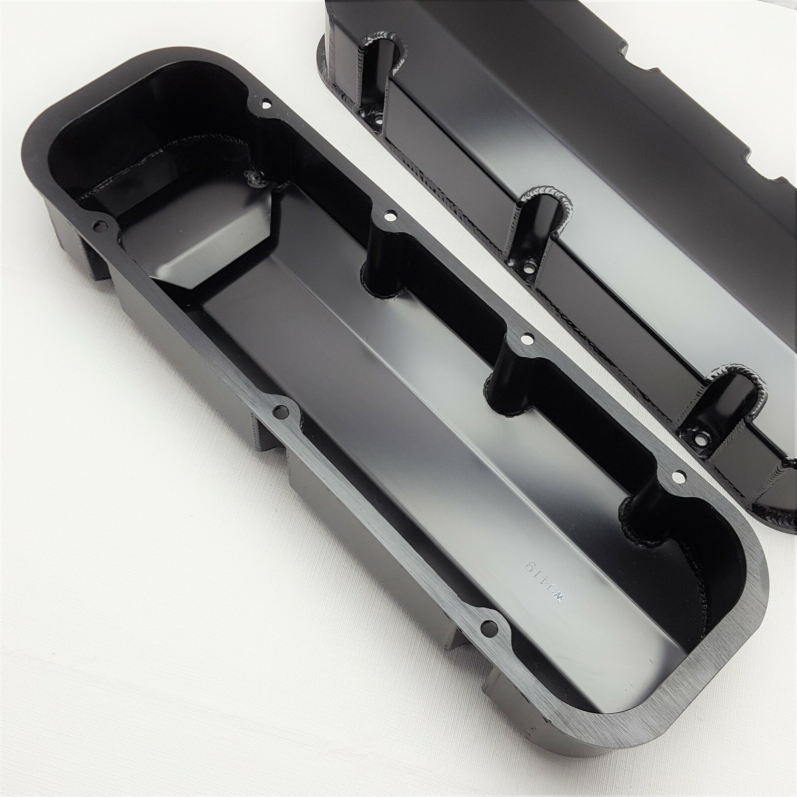 Big block Chevy Black fabricated valve covers BBC sheet metal 454 396 ...
