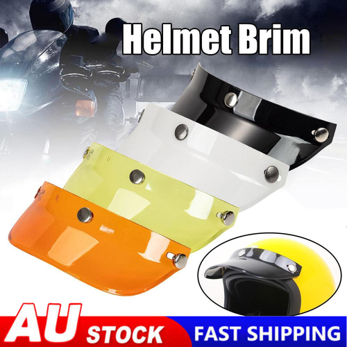 Universal 3 Snap Motorcycle Helmet Sun Shade Visors Open Face Helmet ...